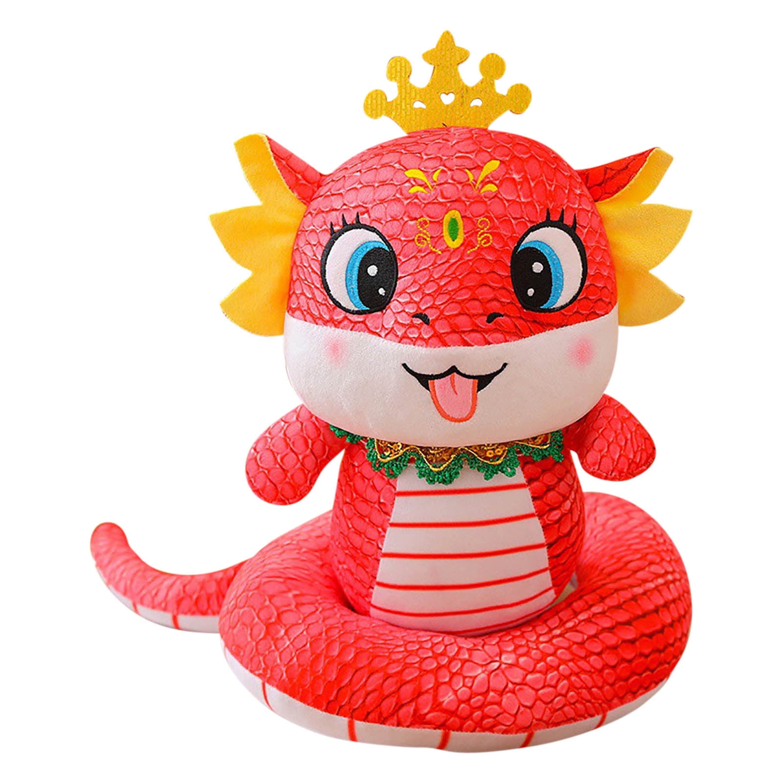 dajkiuy 2025 Lunar New Year Decorations Snake Plush Toys Chinese Zodiac ...