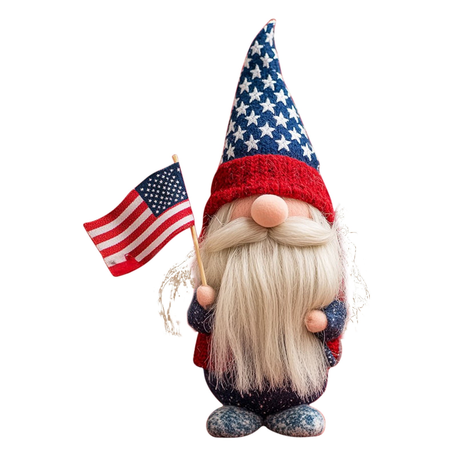 dajkiuy 4th of July Gnomes Plush Decorations，Handmade Patriotic Gnome Hold American Flag Decor ...