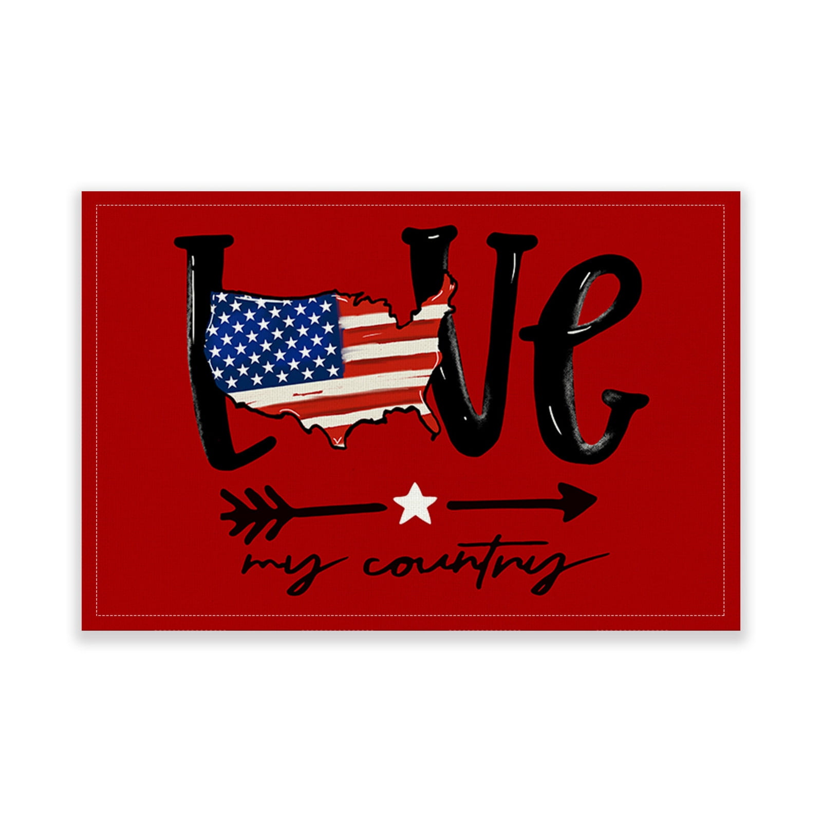 dajkiuy 4th of July Placemats,Independence Day Tables Mats,Patriotic ...