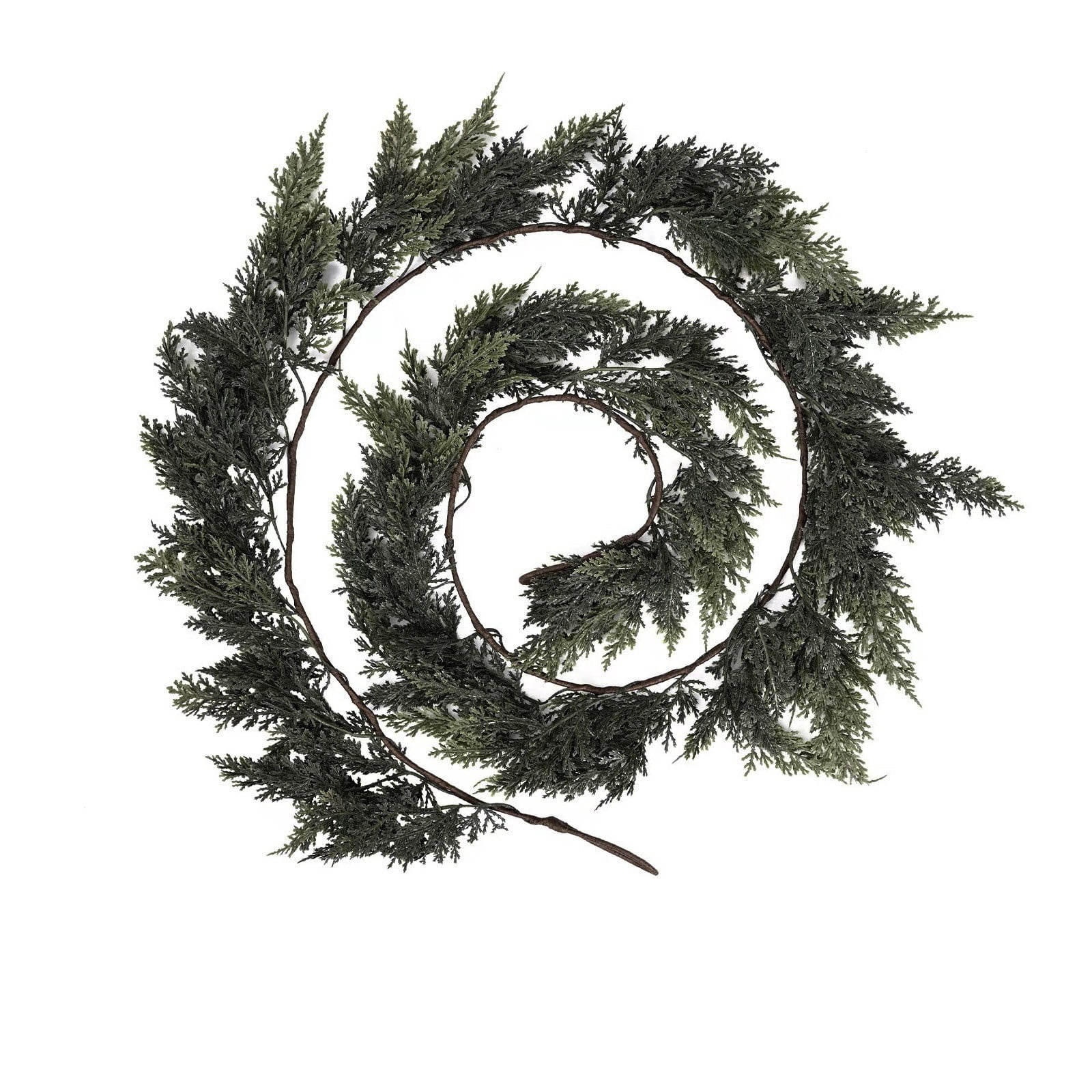 dajkiuy 5.9FT Christmas Garland, Real Touch Cedar Garland, Artificial ...