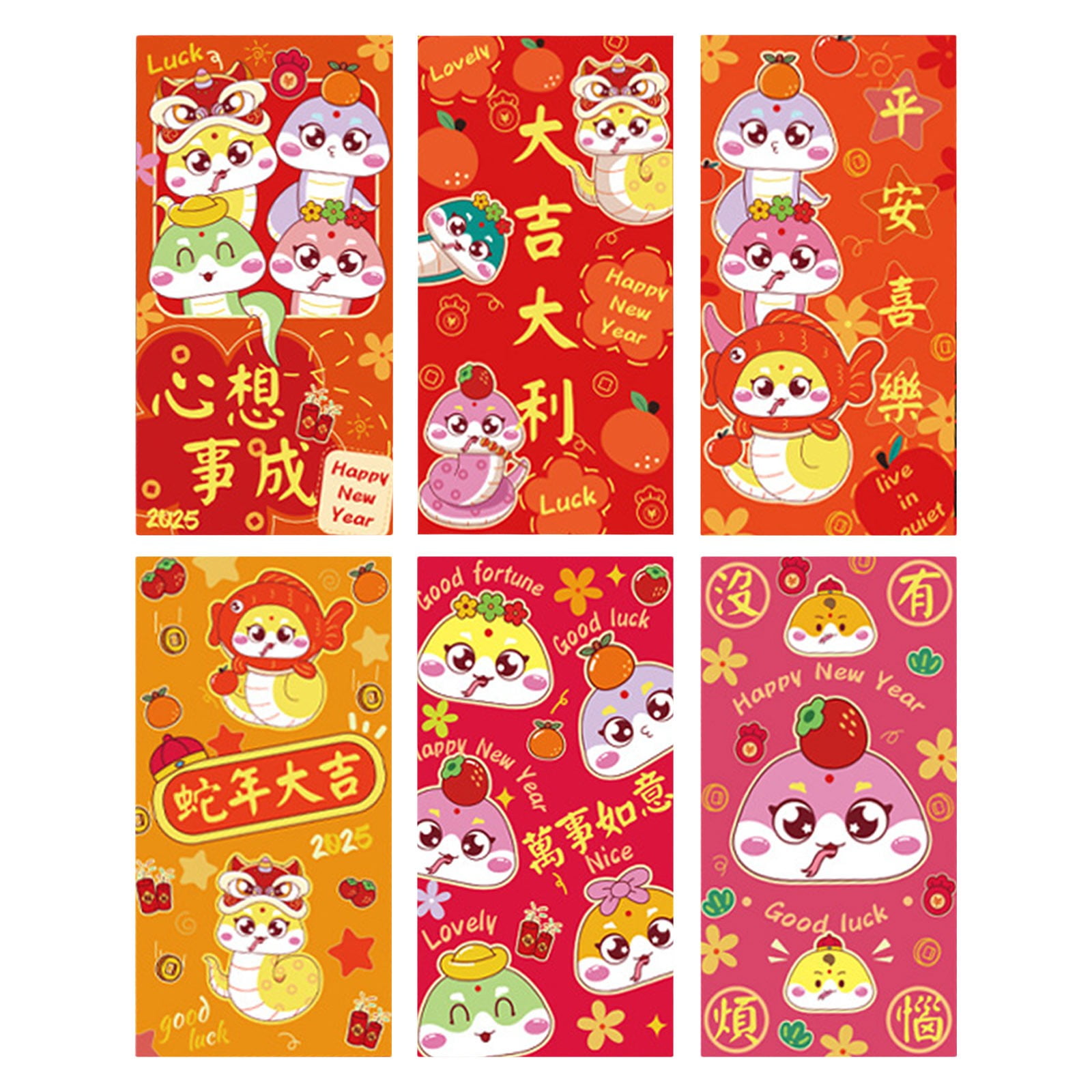 dajkiuy 6pcs Red Envelopes Chinese New Year,Red Chinese Envelopes for ...
