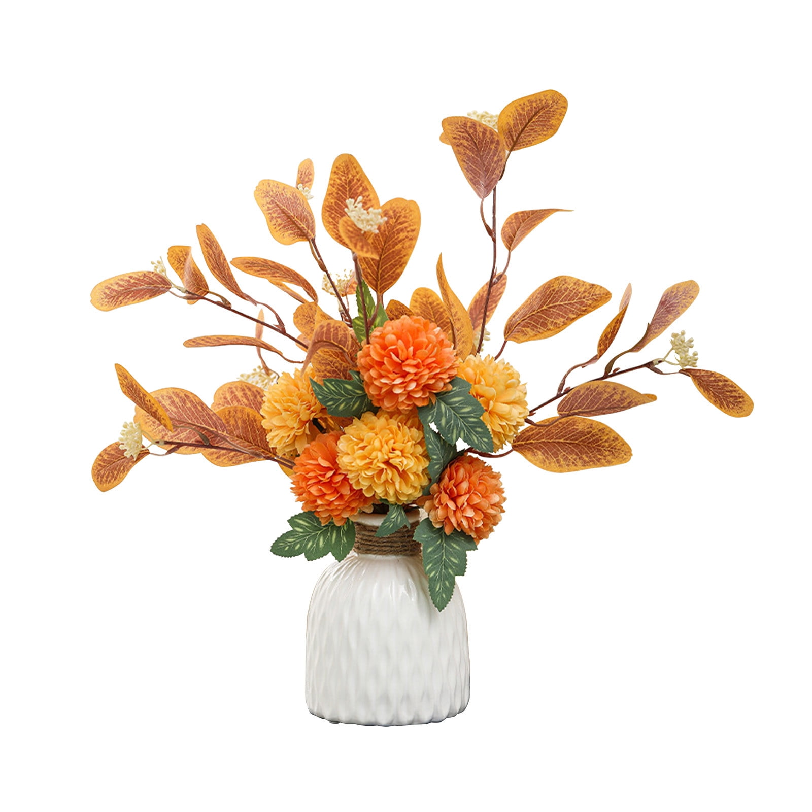 dajkiuy Artificial Potted Flowers, Small Ceramic Vase Fake Flower ...