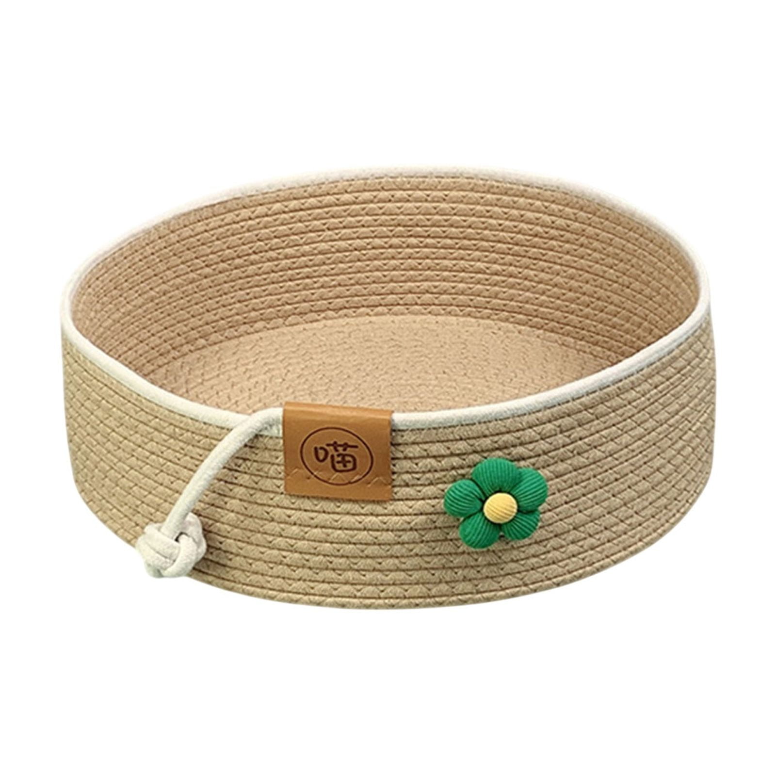 dajkiuy Cat Bed,Handwoven Cotton Rope Cat Bed,Pet House Handmade ...