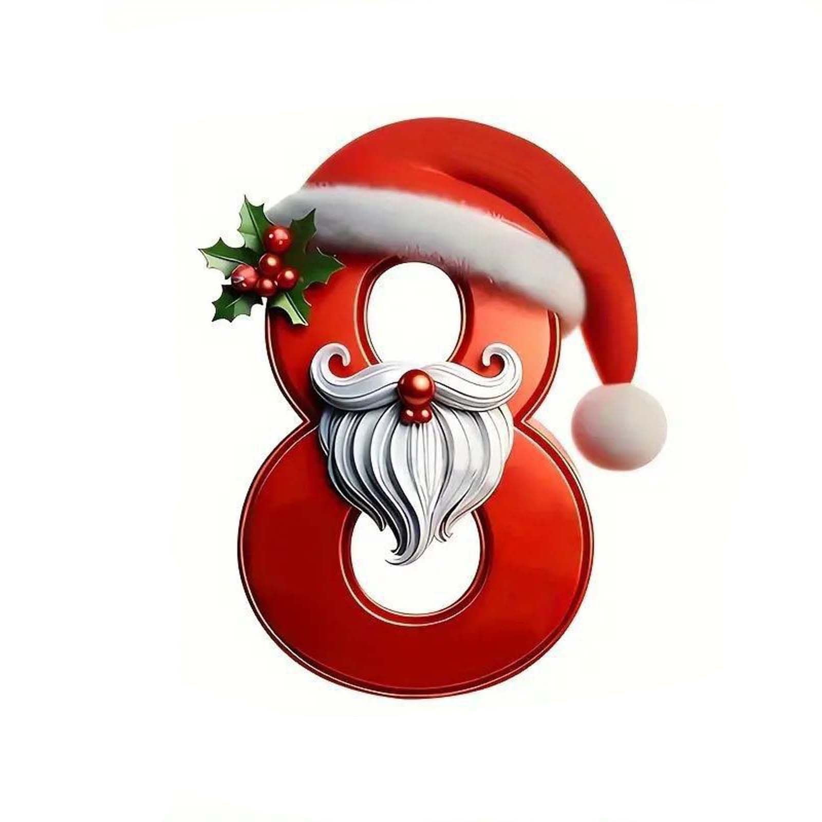 dajkiuy Christmas Initial with Red Hat Christmas Tree Ornaments ...