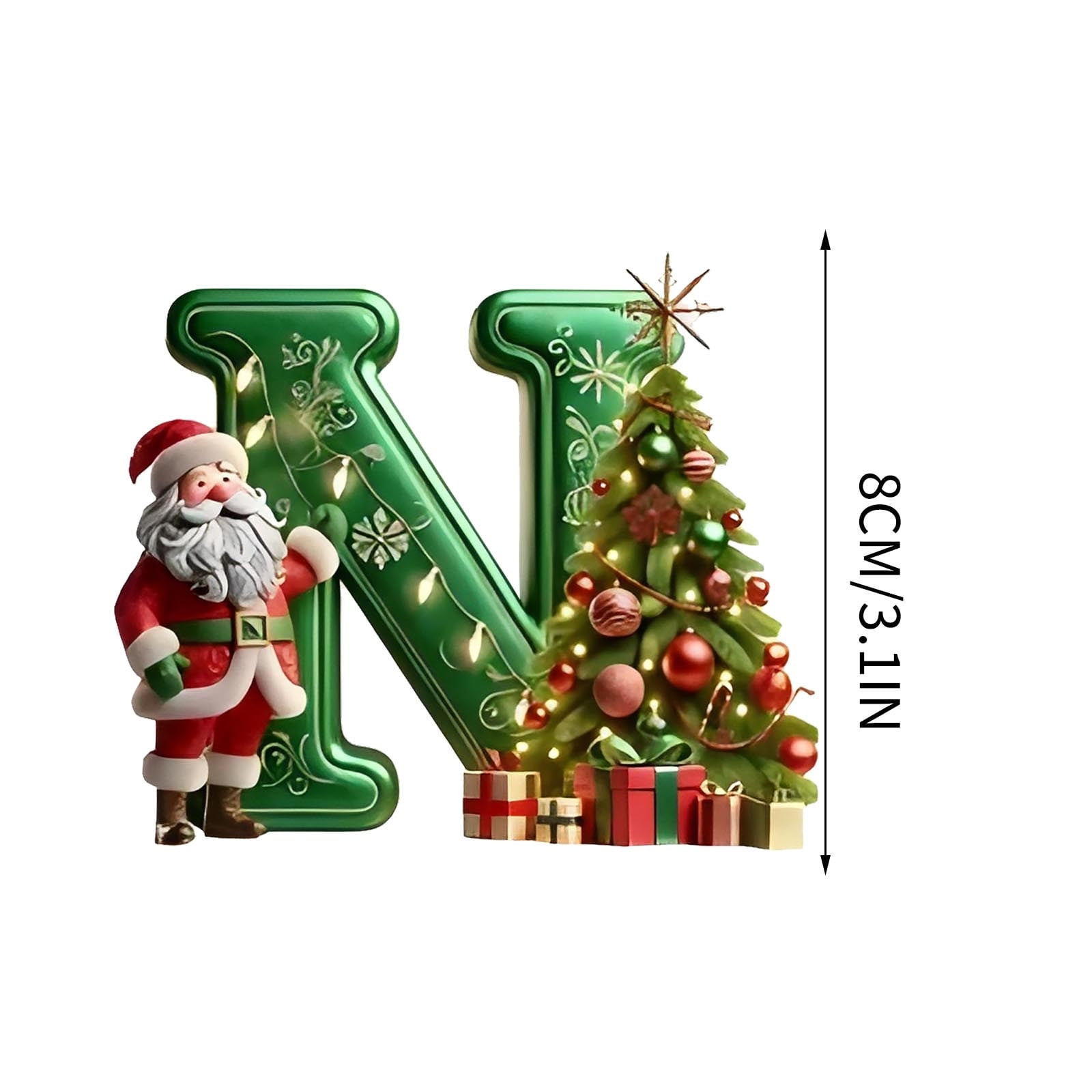 dajkiuy Christmas Round 26 Initial Letter Hanging Ornament ...