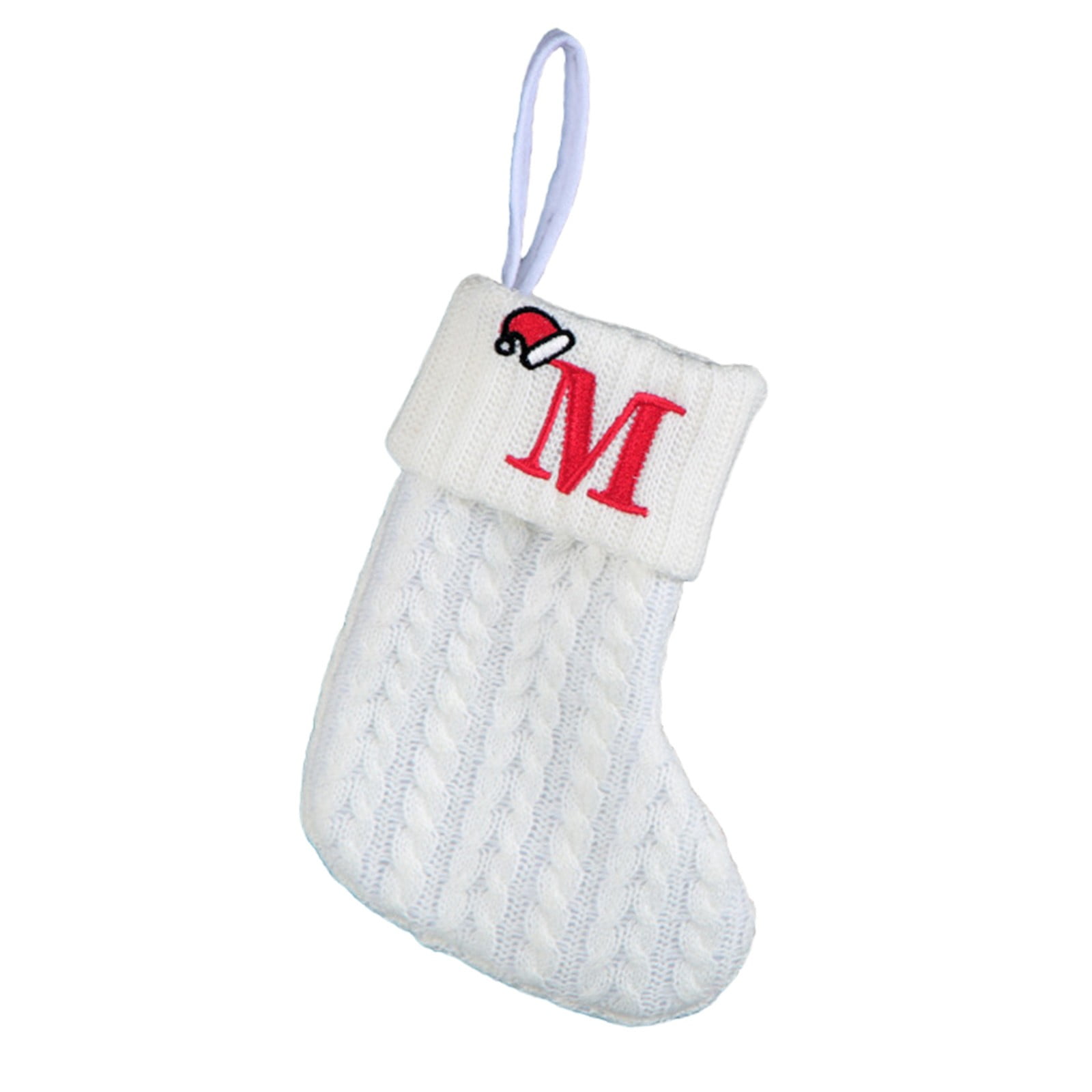 dajkiuy Christmas Stockings with 26 Initial Letter,7.8 Inches Small ...