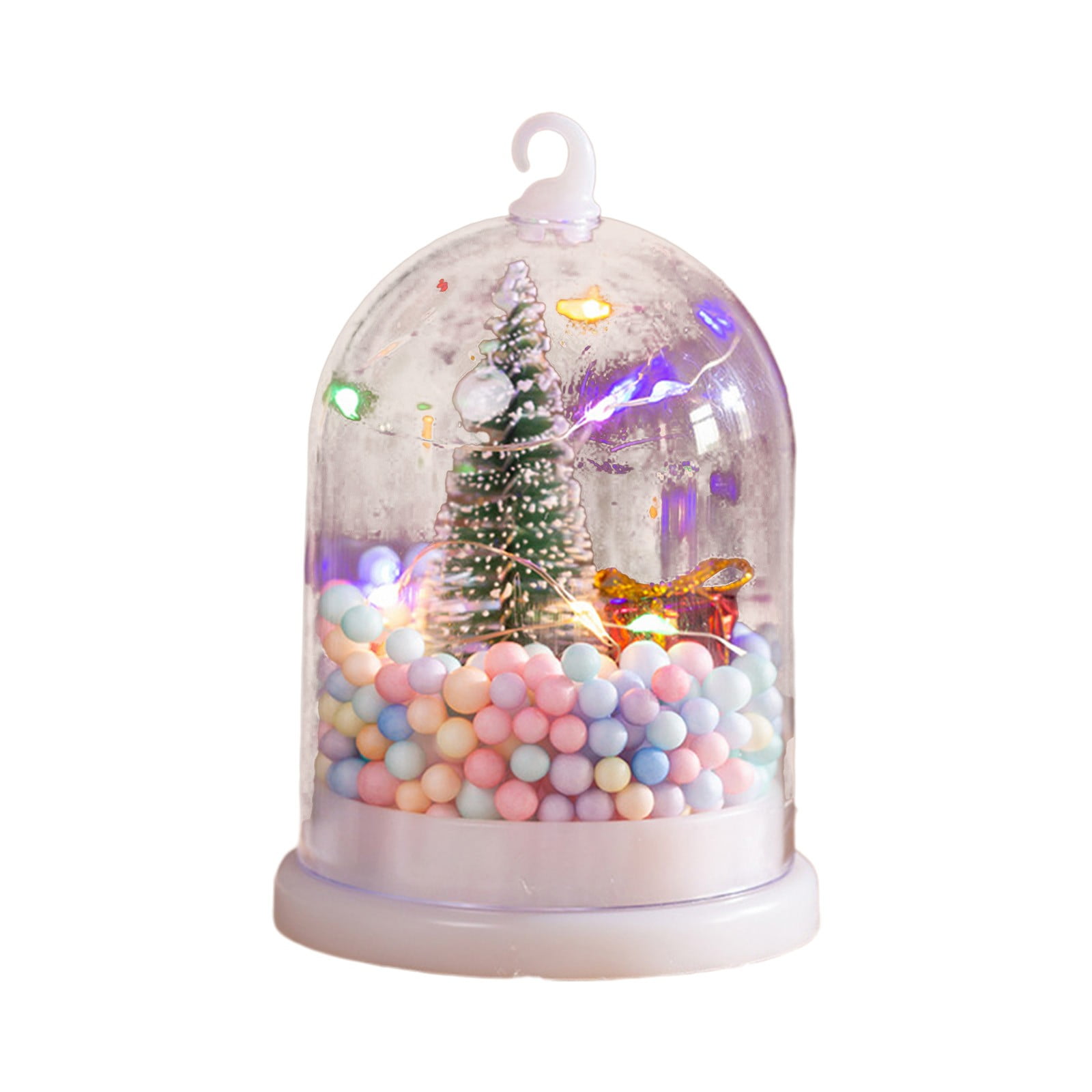 dajkiuy Christmas Tree Plastic Dome, Tabletop Christmas Tree with ...