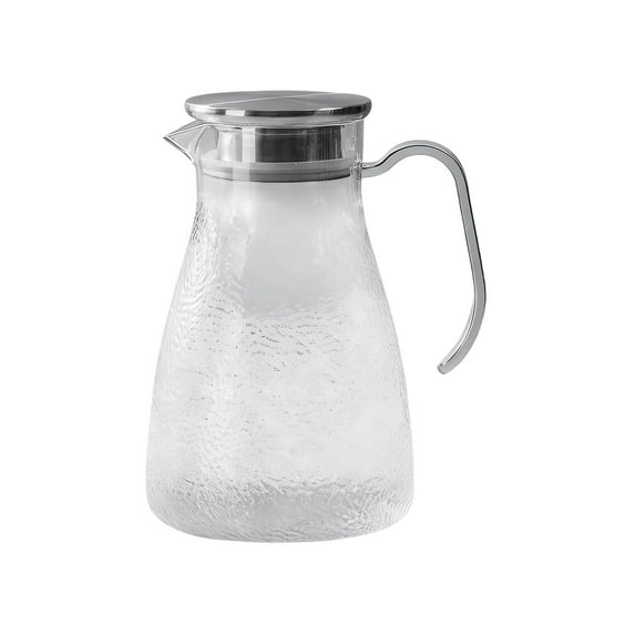 dajkiuy Clear Plastic Pitcher with Lid, 51 oz Water Pitcher with Handle ...