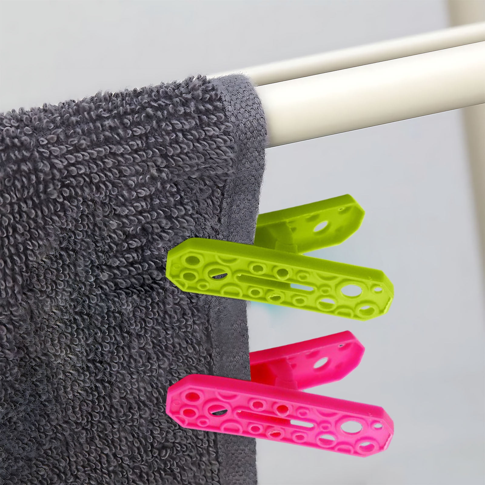 dajkiuy Clearance 12 Pack Colorful Plastic Clothespins,Heavy Duty ...