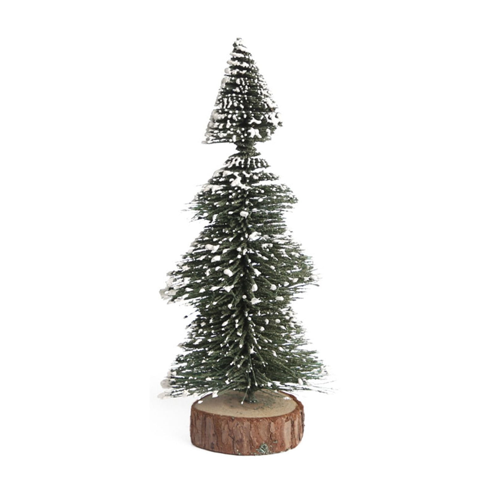 dajkiuy 8.5Inch Mini Snow Frost Trees Mini Christmas Tree Plastic ...