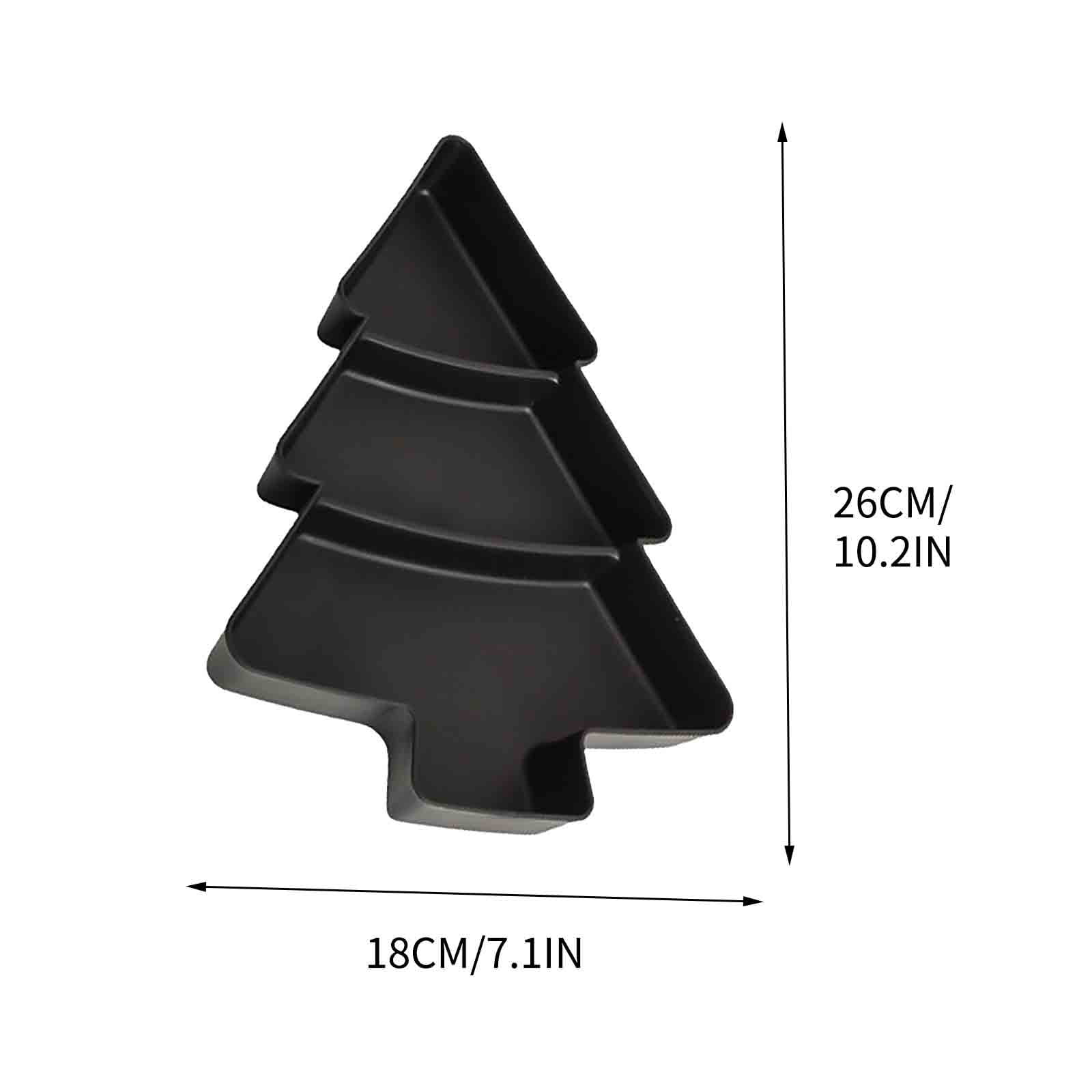 dajkiuy Christmas Tree Trunk Fruit Plate,Christmas Tree Shape Platter ...