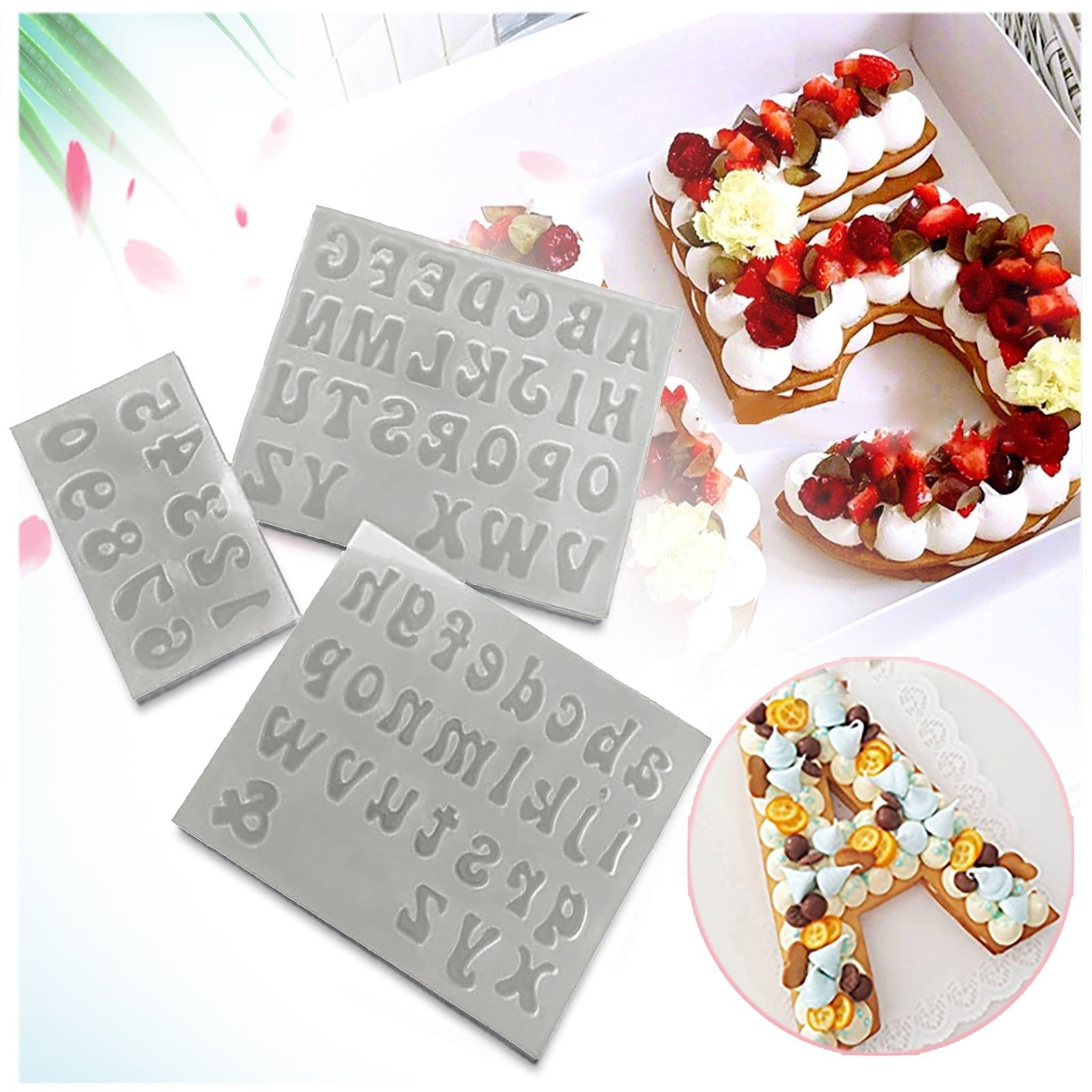 dajkiuy Clearly Molds Molds for Resin Small Reverse Letters & Numbers ...