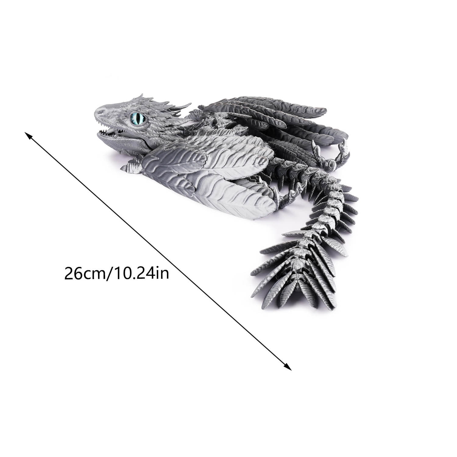 dajkiuy Clearance Cute 3D Printed Dragon, 10 Inch Articulated Crystal ...