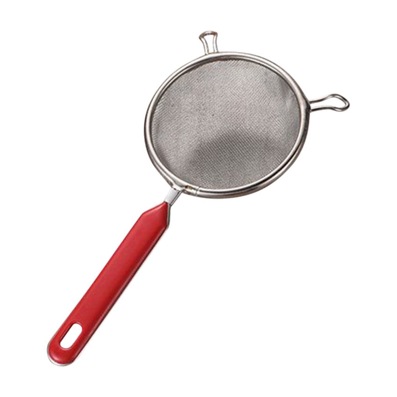 dajkiuy Stainless Steel Strainer with Long Handle, Extra Fine Mesh ...