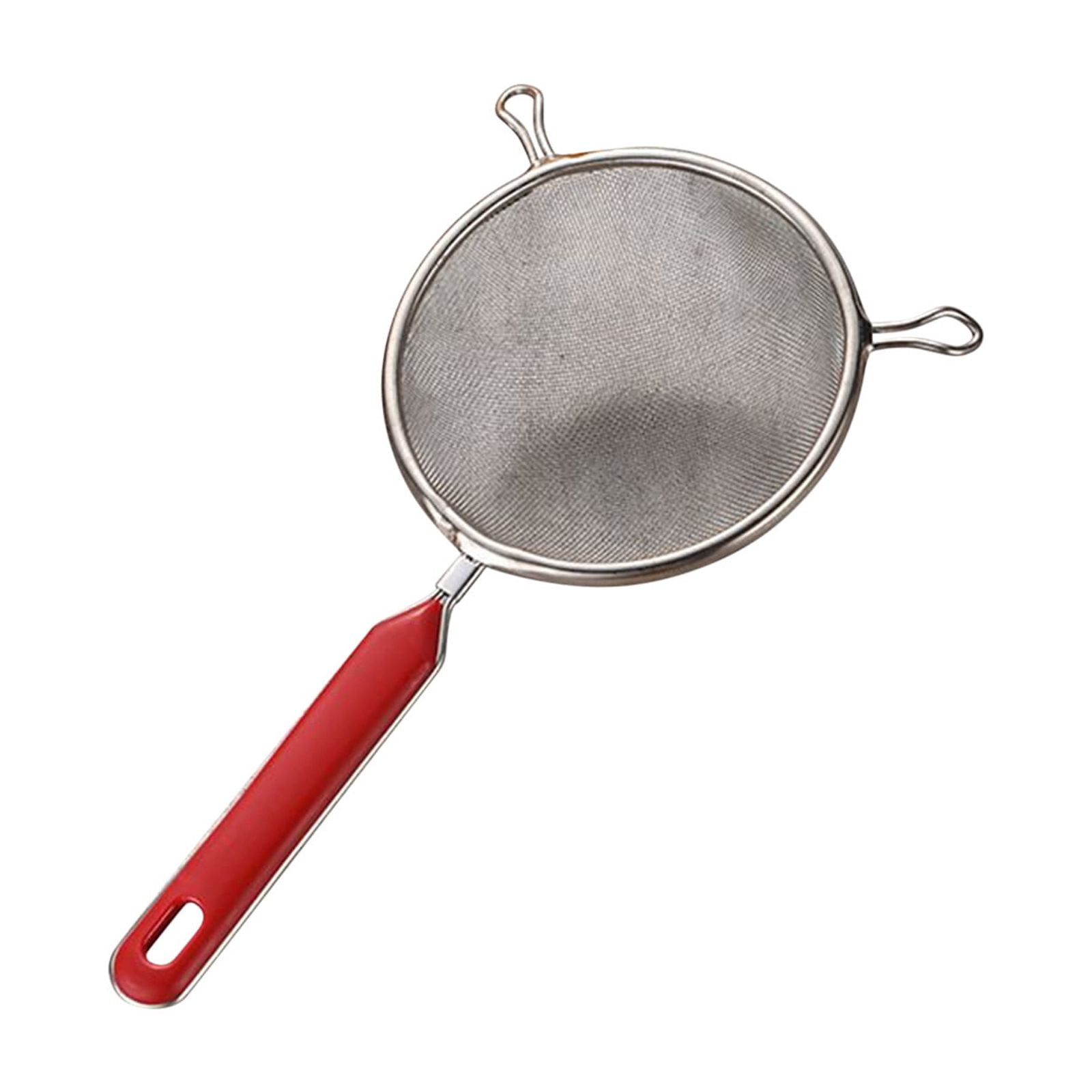 dajkiuy Stainless Steel Strainer with Long Handle, Extra Fine Mesh ...