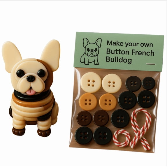 dajkiuy DIY Button Dog Craft Kit, Fun Christmas Button Ornament Making ...