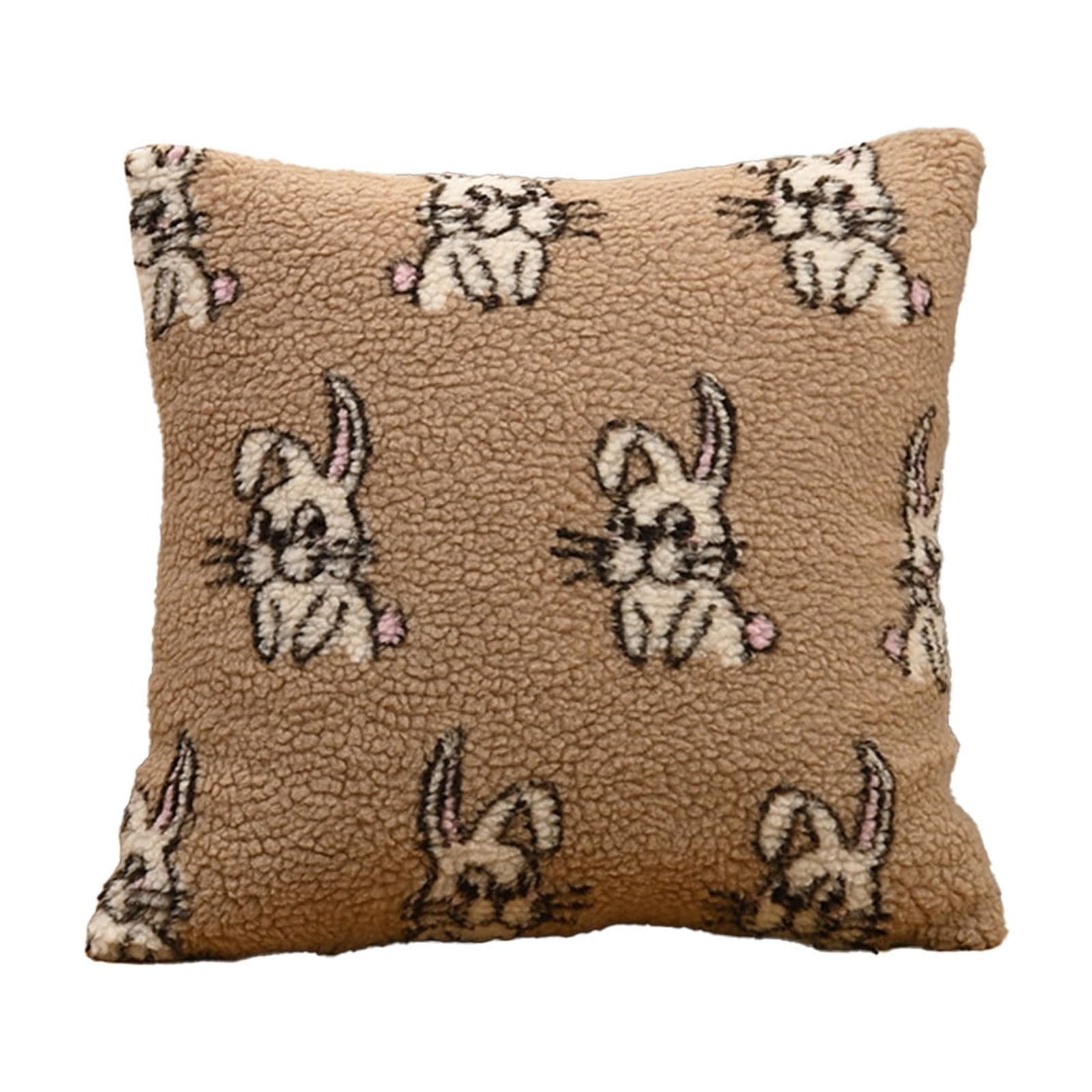 dajkiuy Easter Bunny Pillow Cover - 18x18 inch Lumbar Decorative Pillow ...