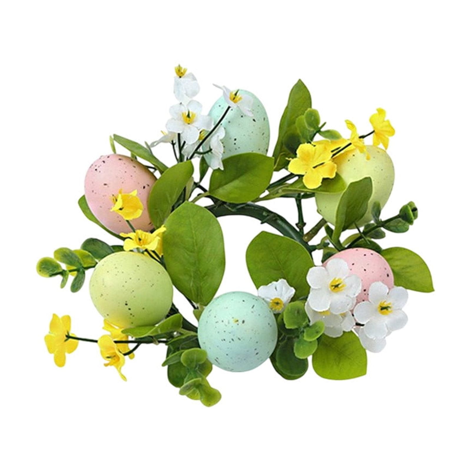 dajkiuy Easter Candle Rings Wreaths,Spring Egg and Flower Candle Rings ...