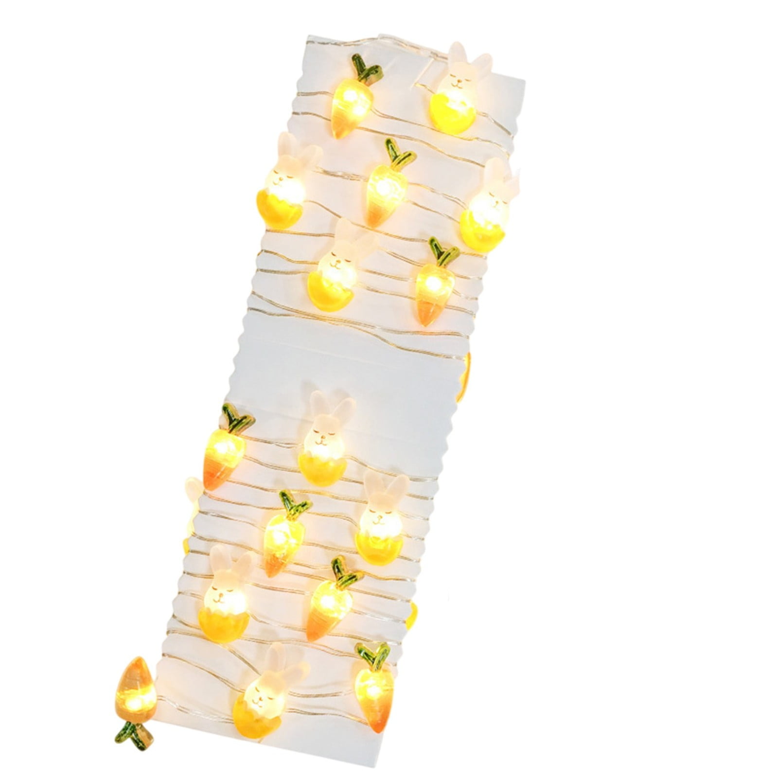 dajkiuy Easter Decorations String Lights - 9.84Ft 50LEDs Bunny Carrot String Lights Battery ...