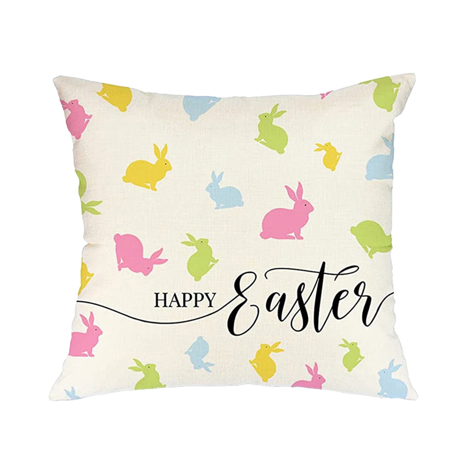 dajkiuy Easter Pillow Covers,18x18 Happy Easter Throw Pilllow Covers ...
