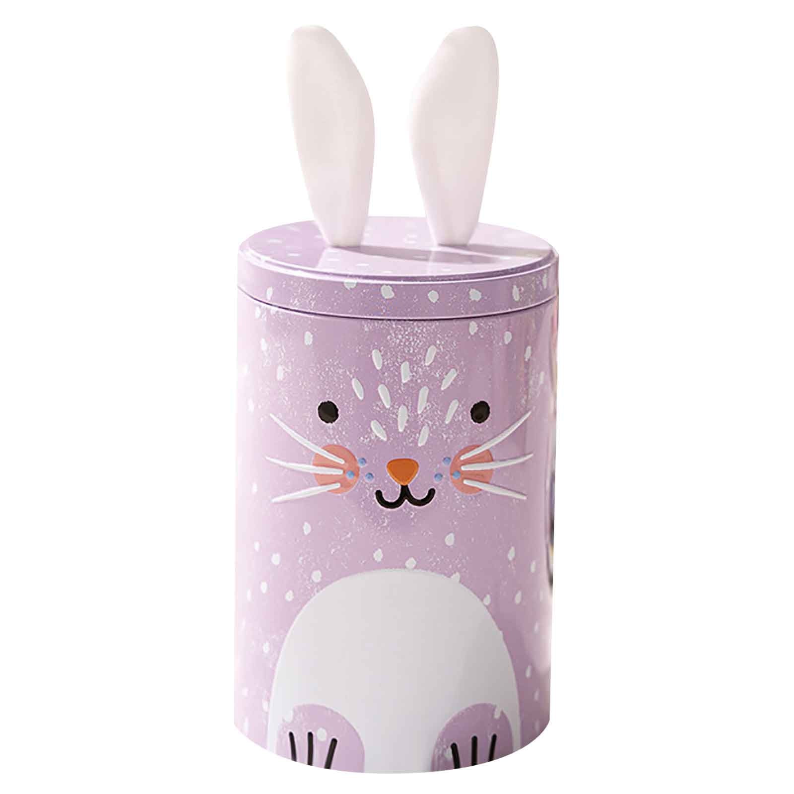dajkiuy Easter Rabbit Cookie Jar Decorative Candy Jar with Lid Modern ...