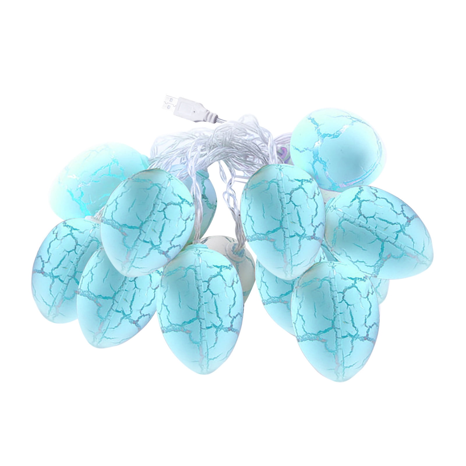 dajkiuy Easter String Lights,Easter Lights Decorations,4.92FT 10 LED Easter Egg Lights USB ...