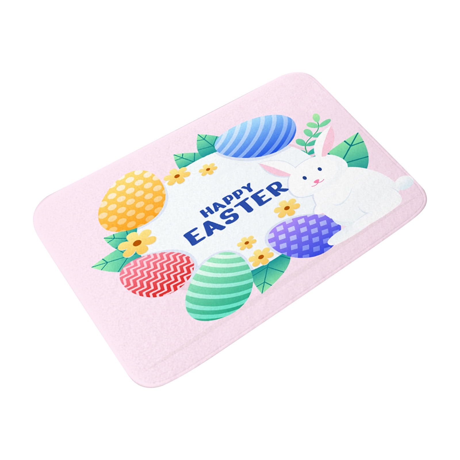 dajkiuy Easter Welcome Doormat Bunny Spring Indoor Outdoor Front Porch ...
