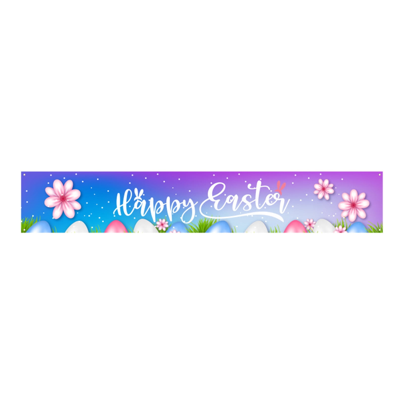 dajkiuy Happy Easter Banner - Multi-colored, 20" x 98" Flags, Easter ...