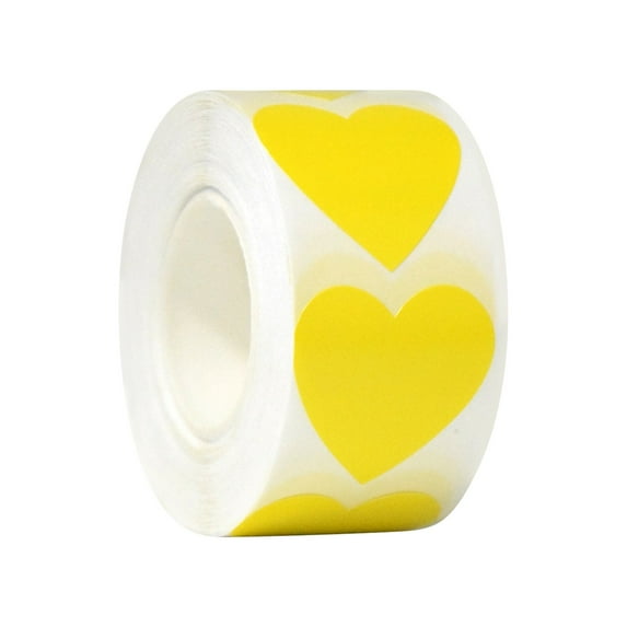 dajkiuy Heart Stickers, Heart Decorative Labels 500 Per Roll, for ...