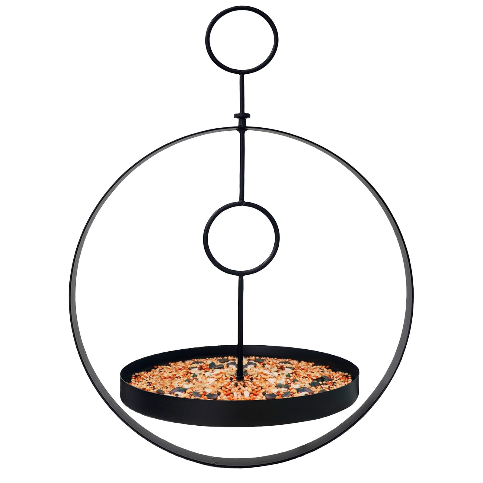 dajkiuy Hummingbird feeders for outdoors Handcrafted Circular Hanging Metal Bird Feeder Feed ...