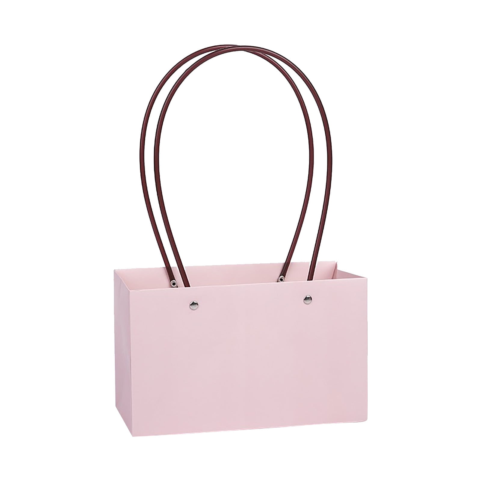 dajkiuy Kraft Paper Flower Gift Bags, Brown Bouquet Bags Box with ...