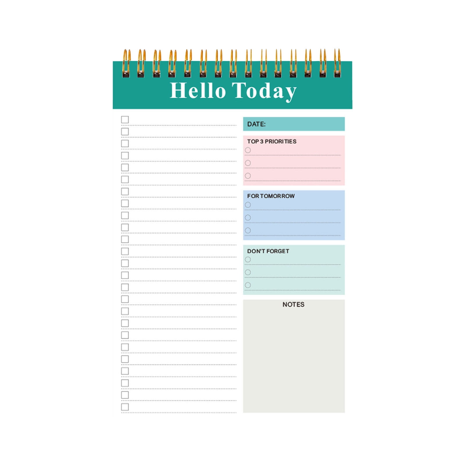 dajkiuy To Do List Notepad Undated,2 Pcs Daily To Do List Notebook (5.5 ...