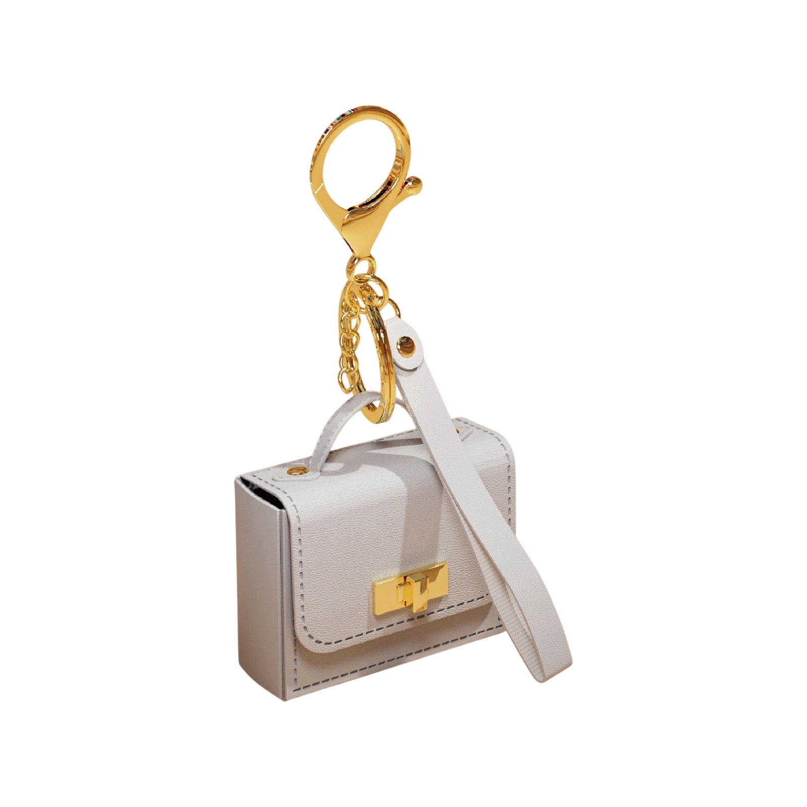 dajkiuy Mini PU Leather Handbag Keychain for Women, Small Bag Charm ...