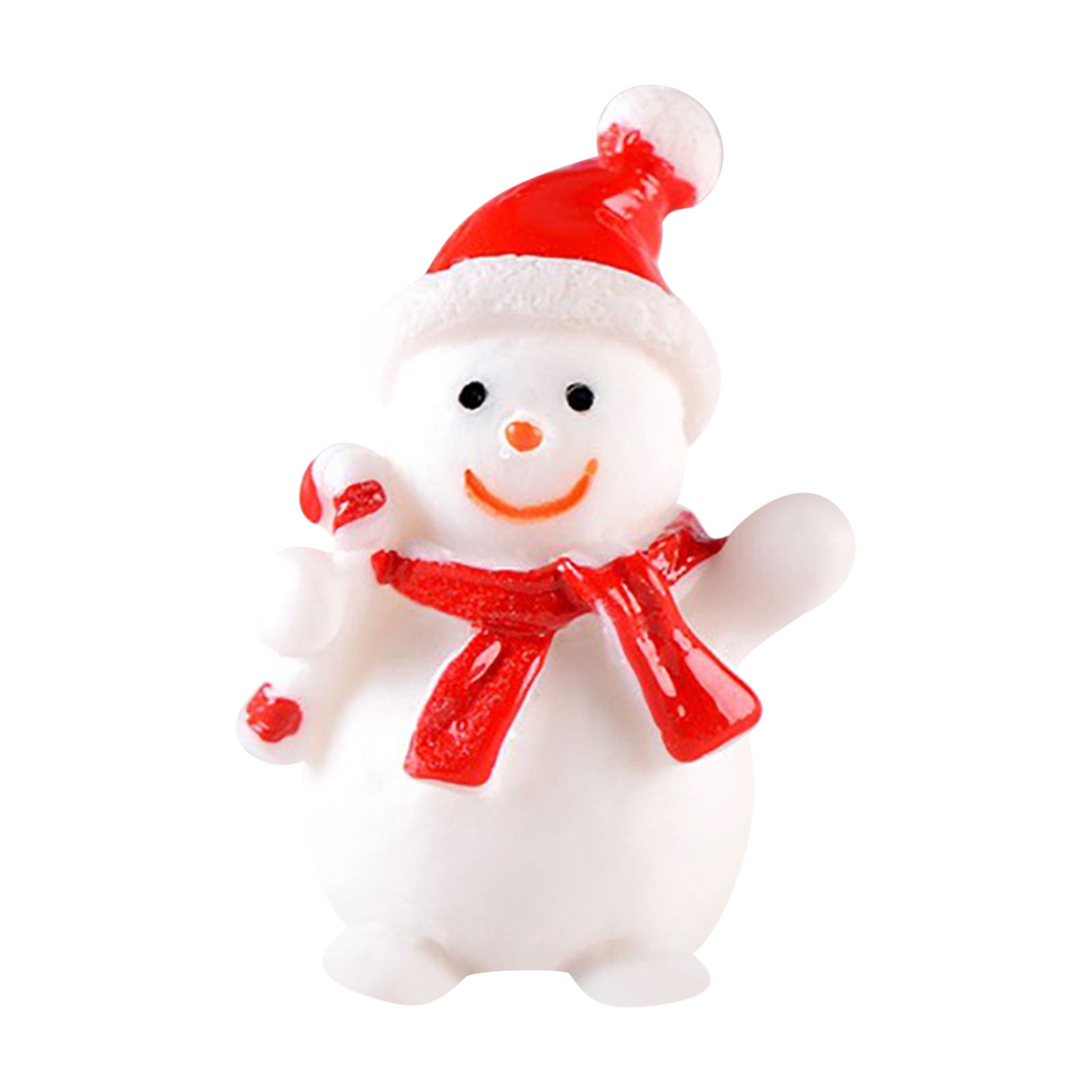 dajkiuy Miniature Snowman Figurines Christmas Tiny Resin Snowman ...