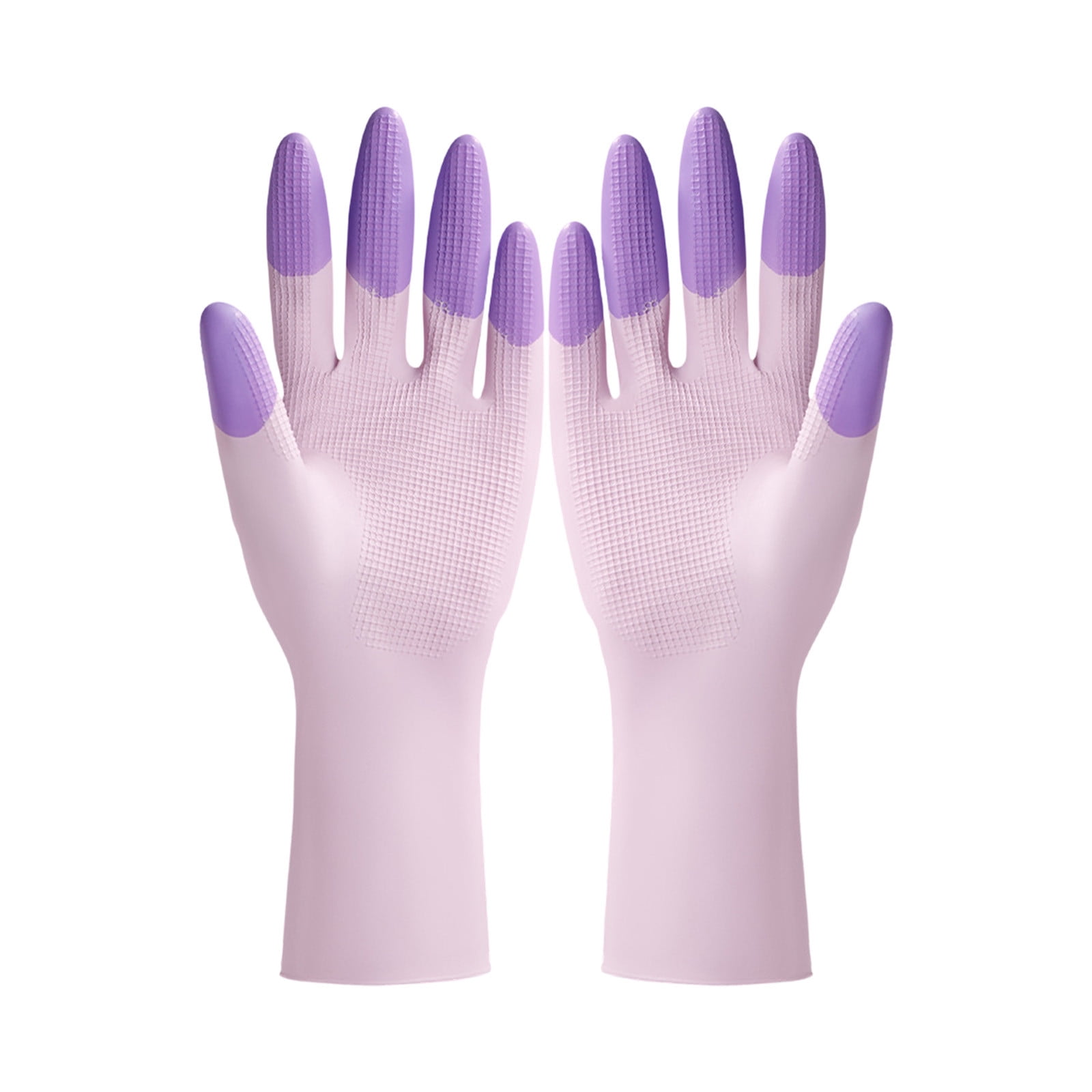 dajkiuy Rubber Kitchen Dishwashing Gloves - 1 Pairs Colorful Reusable ...