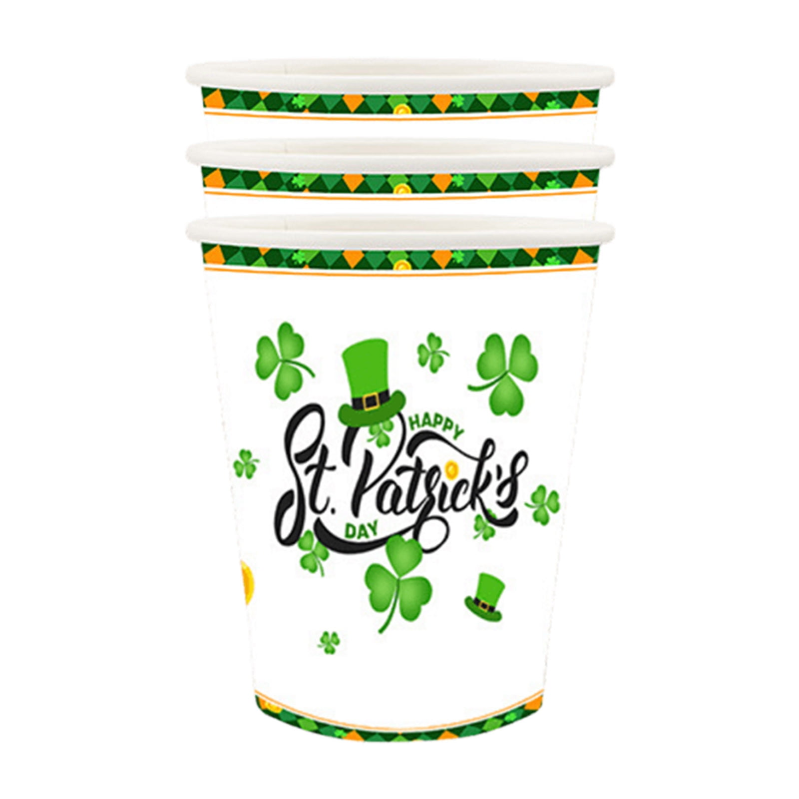 dajkiuy St Patricks Day Tableware Set,Paper Cups,Disposable Cups For ...