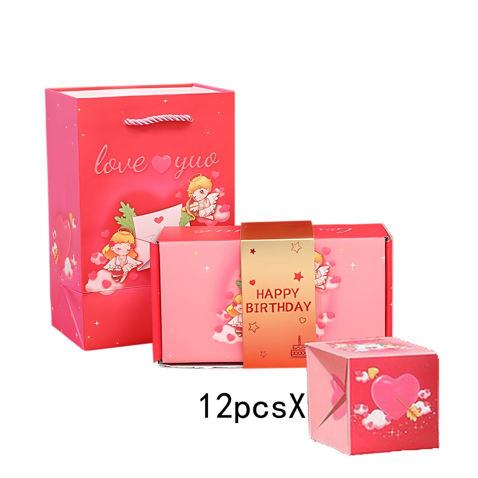 dajkiuy Surprise Gift Box Explosion,Pink Lovers Companion Gift Boxes ...
