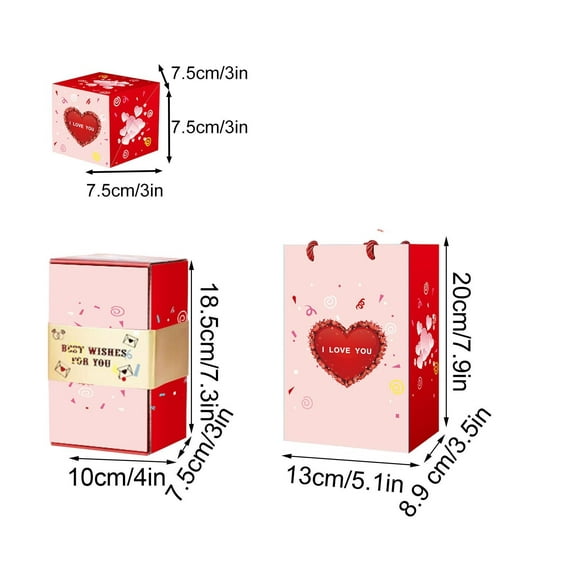 dajkiuy Surprise Gift Box Explosion for Money, Bouncing Red Envelope ...
