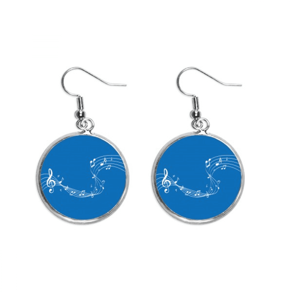 dancg 5-le staff blue ear dangle silver drop ear jewelry woman ...