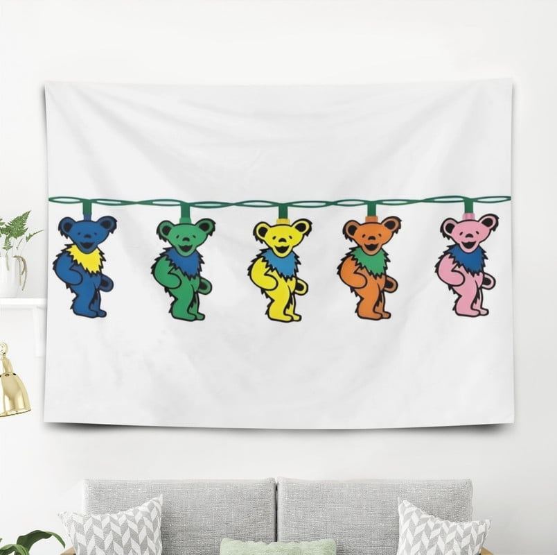 dancing bear pattern wall hanging 50*60 inches high-quality peach skin ...
