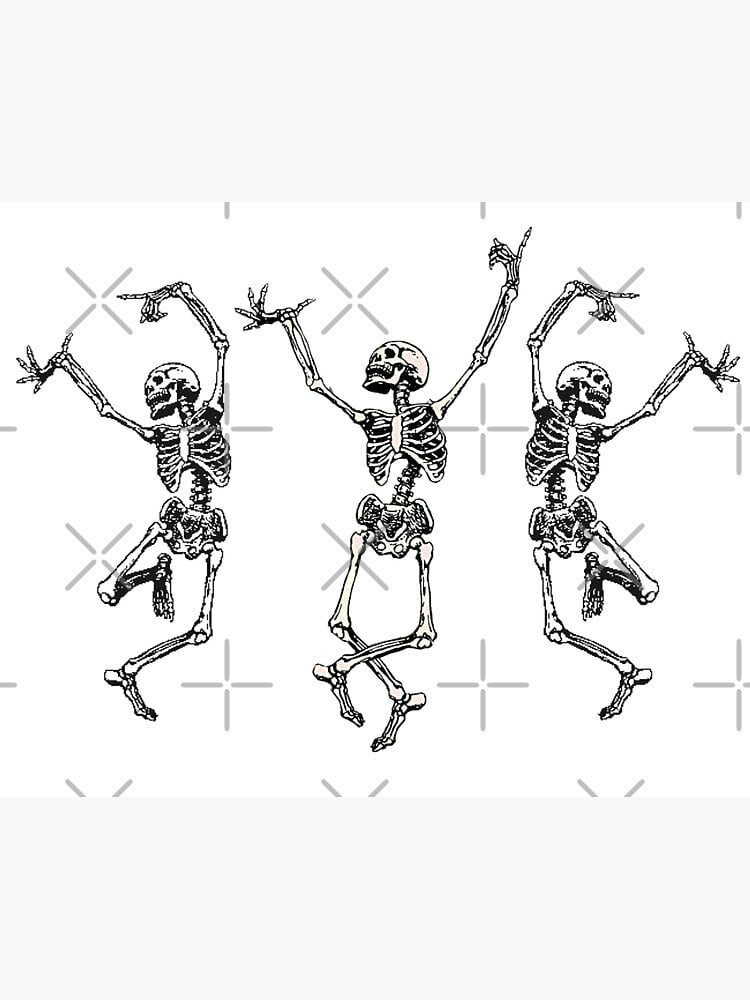 Dancing Skeletons Poster Framed Unframed