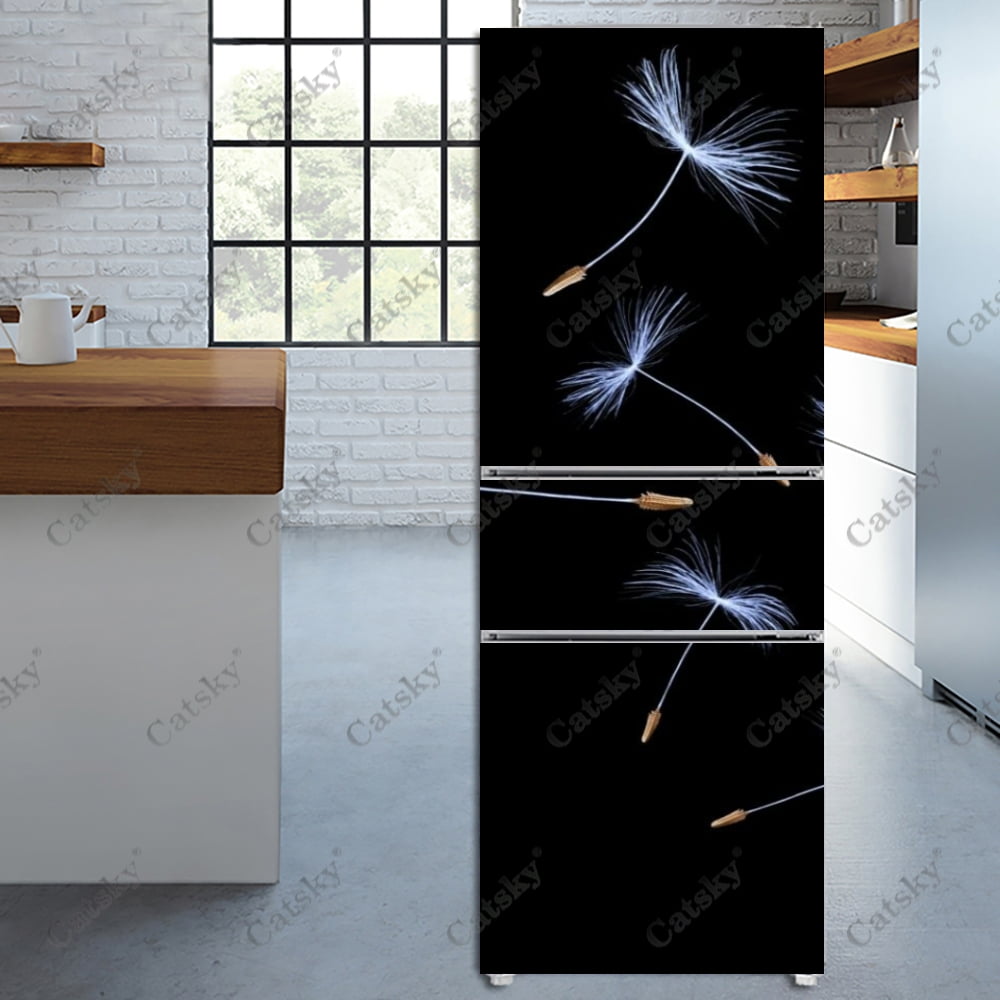 dandelion Fridge Stickers Fridge Door Sticker Stickers Floral Vinyl ...