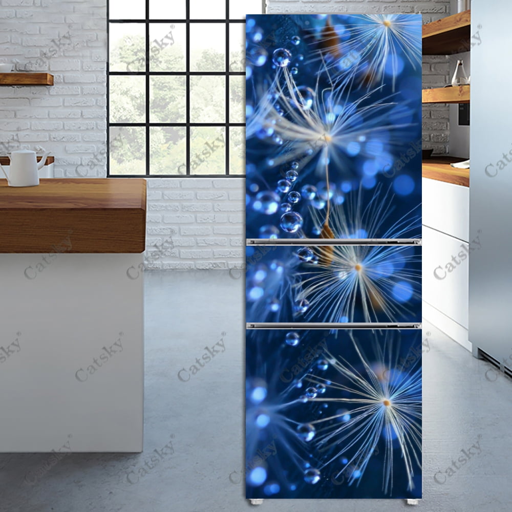 dandelion Fridge Stickers Fridge Door Sticker Stickers Floral Vinyl ...