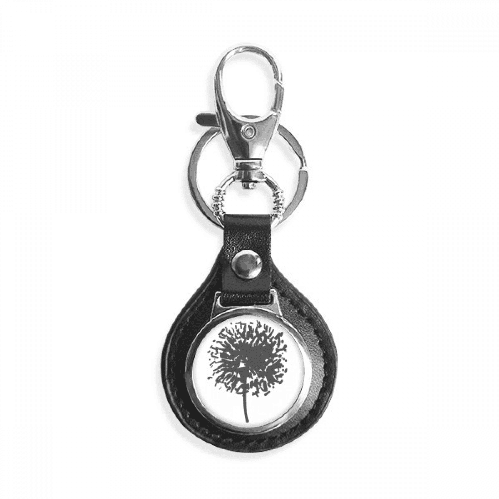 dandelion flower outline key link chain keyholder finder hook metal ...