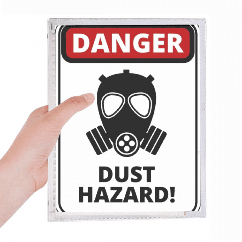 danger symbol dust hazard warning signs notebook loose diary refillable ...