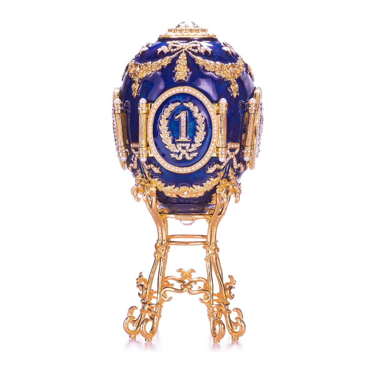 danila-souvenirs Faberge style Caucasus Egg / Trinket Jewel Box with ...
