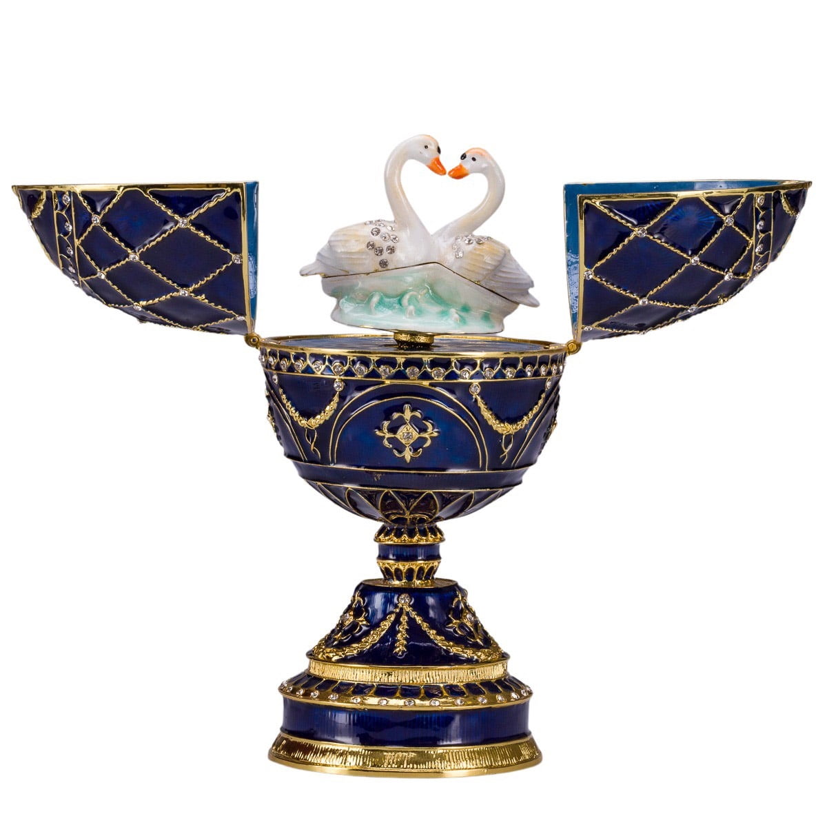 danila-souvenirs Faberge style Egg / Music Box / Trinket Jewel Box with ...