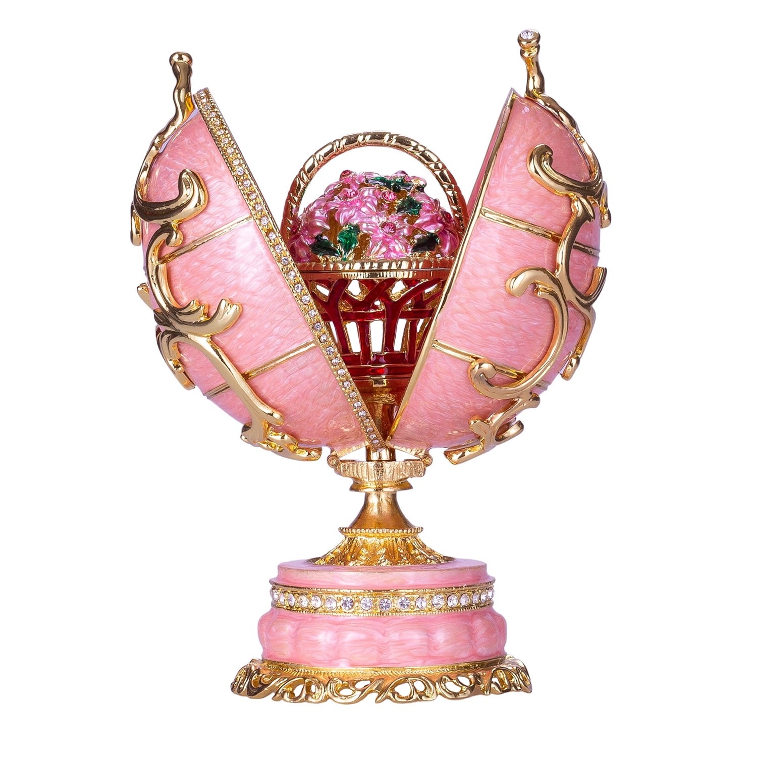 danila-souvenirs Faberge style Spring Flowers Egg / Music Box with ...