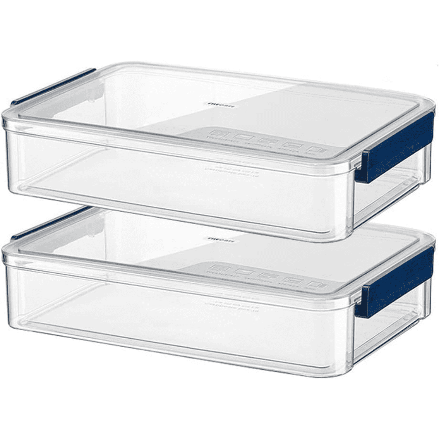 danneibiubiu 2 Pack Document Storage Clear Plastic Storage Boxes with ...