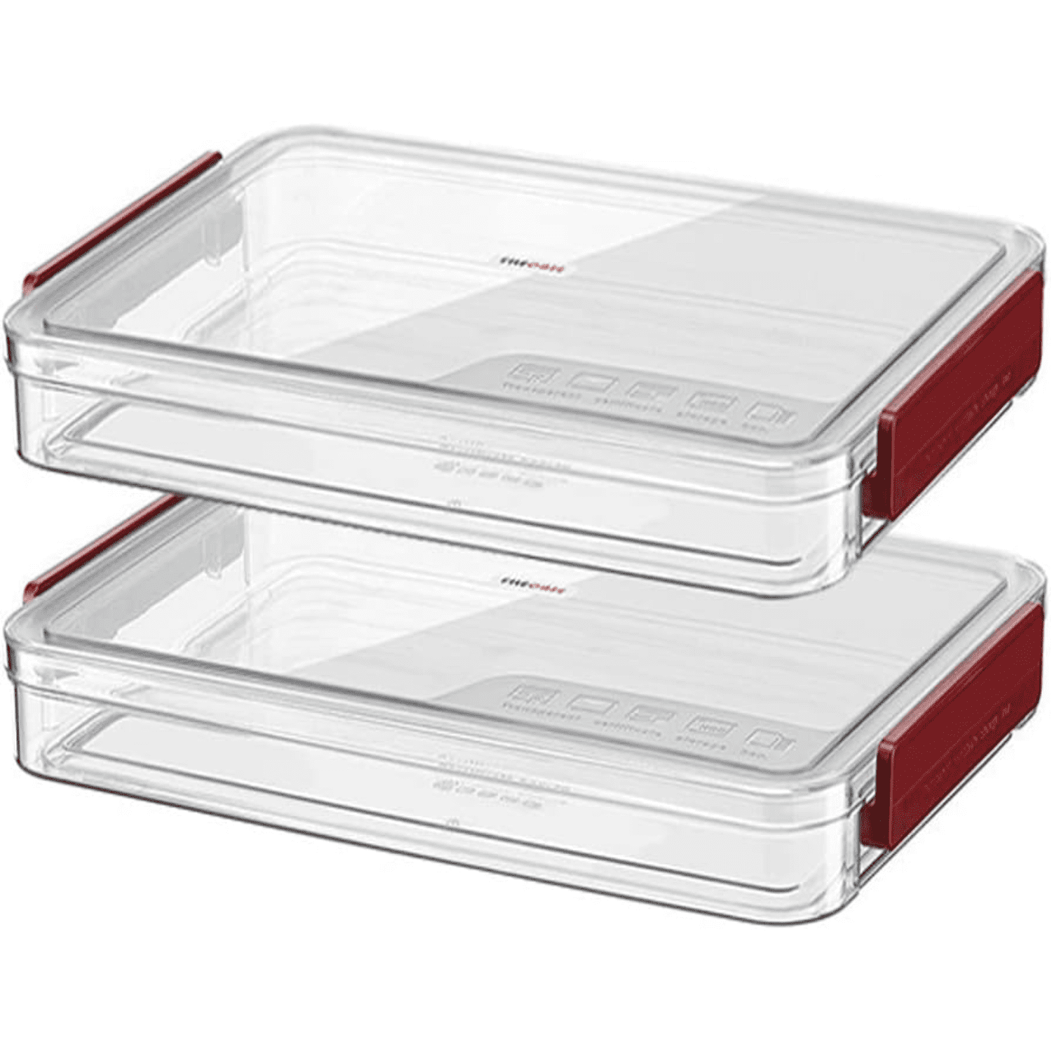 danneibiubiu 2 Pack Document Storage Clear Plastic Storage Boxes with ...